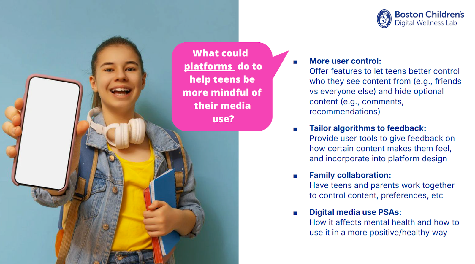 Teen Voices Shaping a Healthier Digital World: Highlights from the Digital Wellness Lab's 2024 ...