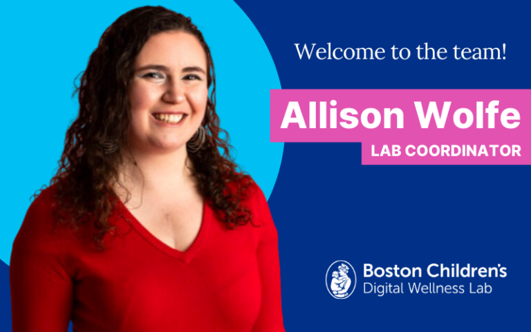 Meet Allison Wolfe, our new Lab Coordinator - The Digital Wellness Lab